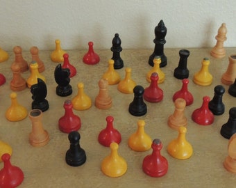 Wooden game pieces | Etsy