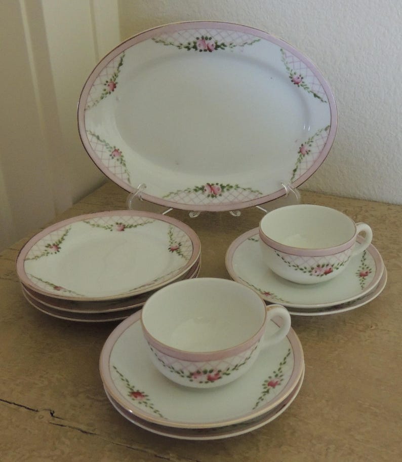 NORITAKE TEA SET for Child 1940s Partial Set 10 Handpainted Pieces ...