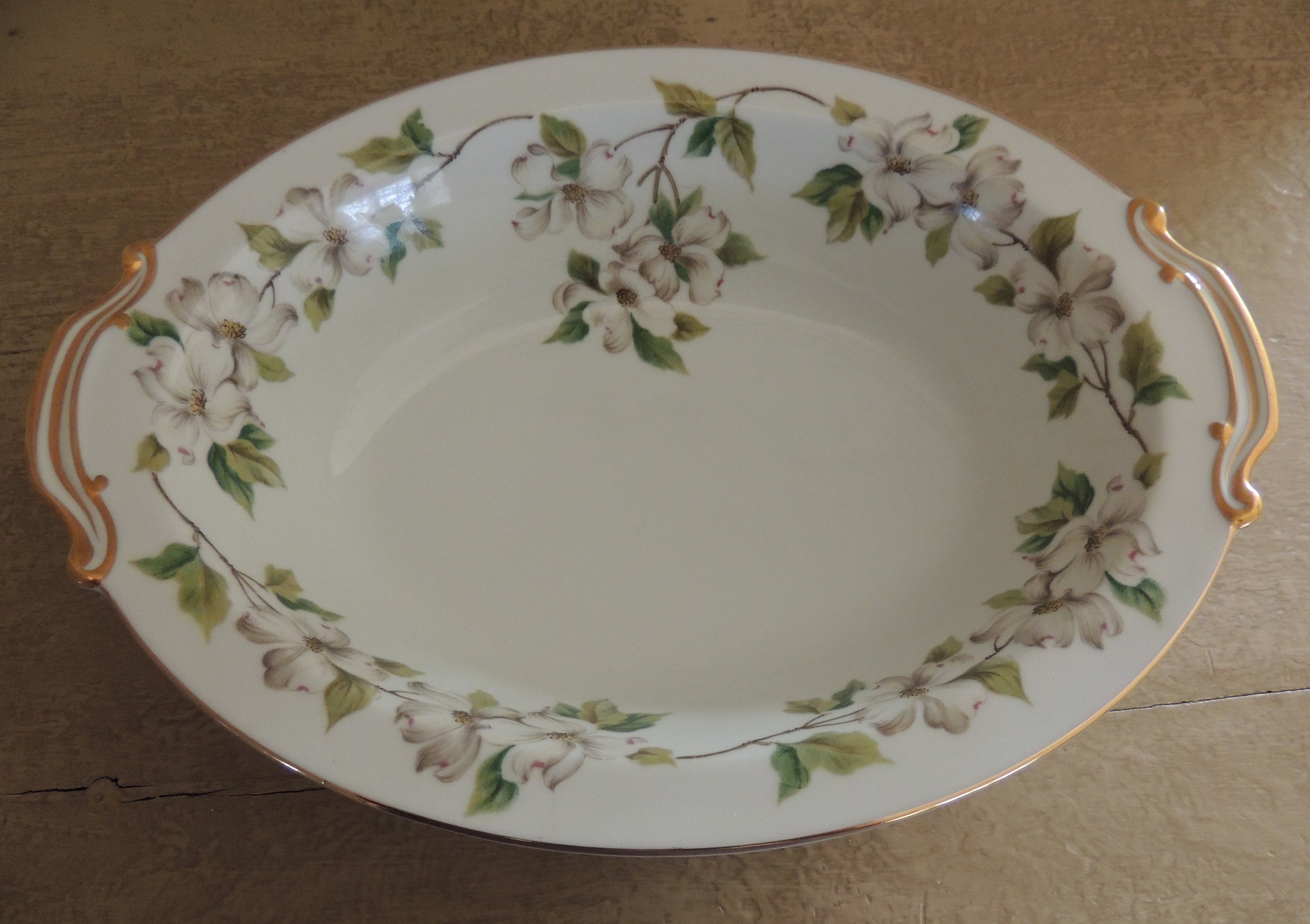 DOGWOOD CHINA Oval Serving Bowl 10.75 Long 1950s - Etsy Singapore