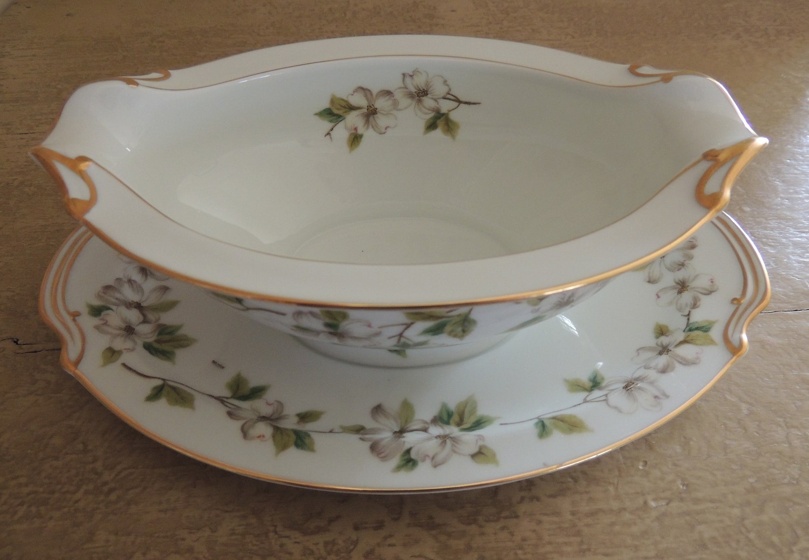 DOGWOOD CHINA Gravy or Sauce Boat W/attached Underplate 1950s - Etsy