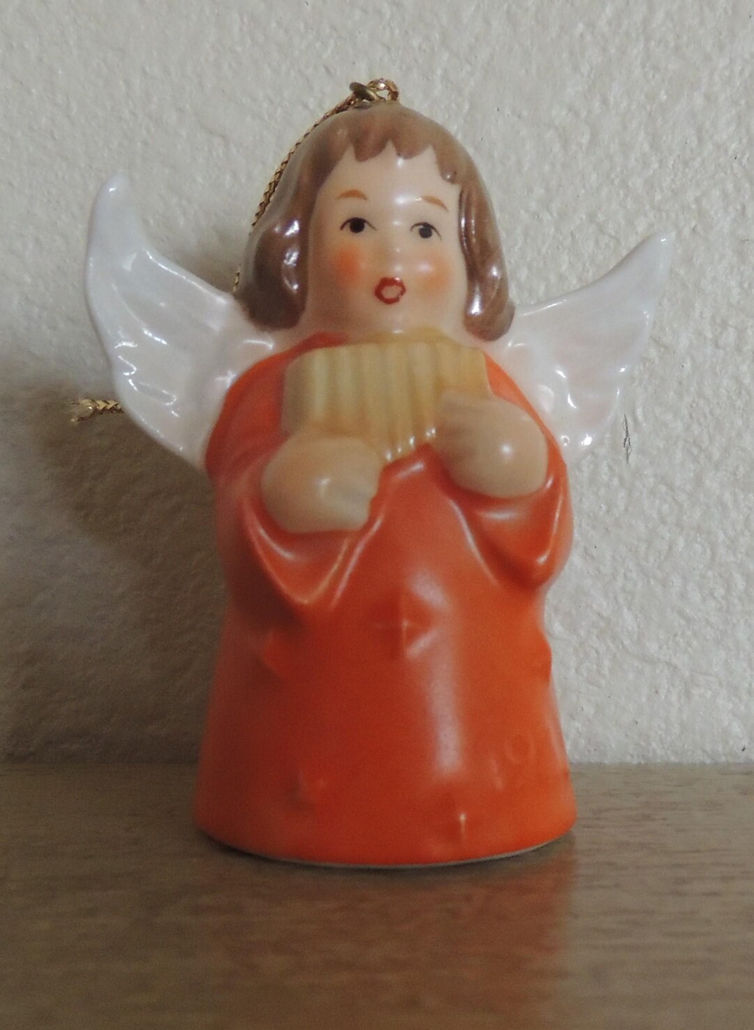 1983 GOEBEL ANGEL BELL Vintage Annual Porcelain Bell Ornament 3 Tall ...