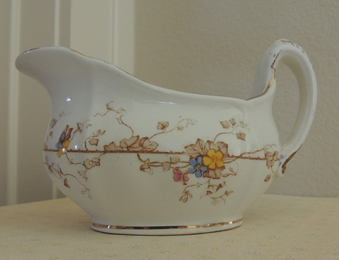 ANTIQUE FURNIVALS Cream Pitcher Royal Semi-porcelain Made in England ...