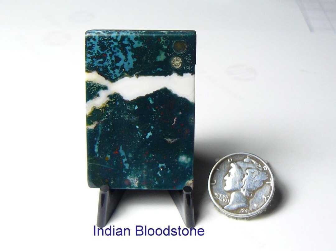 Indian Bloodstone Shaped and Polished Slab, Natural Colors and Stone ...