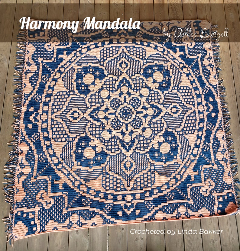 Harmony Mandala Center-out or Bottom-up for Interlocking or - Etsy