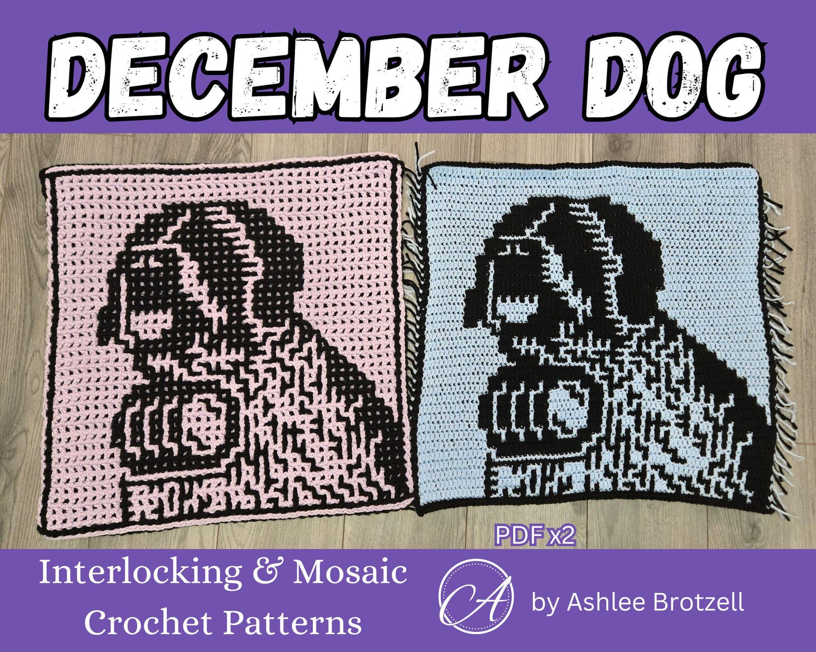 December Dog (st. Bernard) Crochet Pattern: Mosaic & Interlocking ...