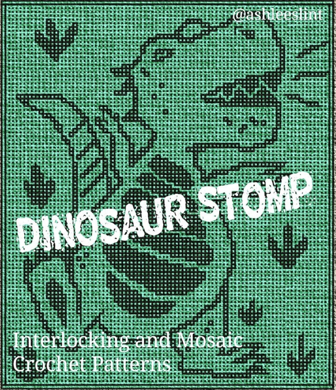 Dinosaur Stomp Locked Filet Mesh interlocking and Mosaic Crochet Throw ...