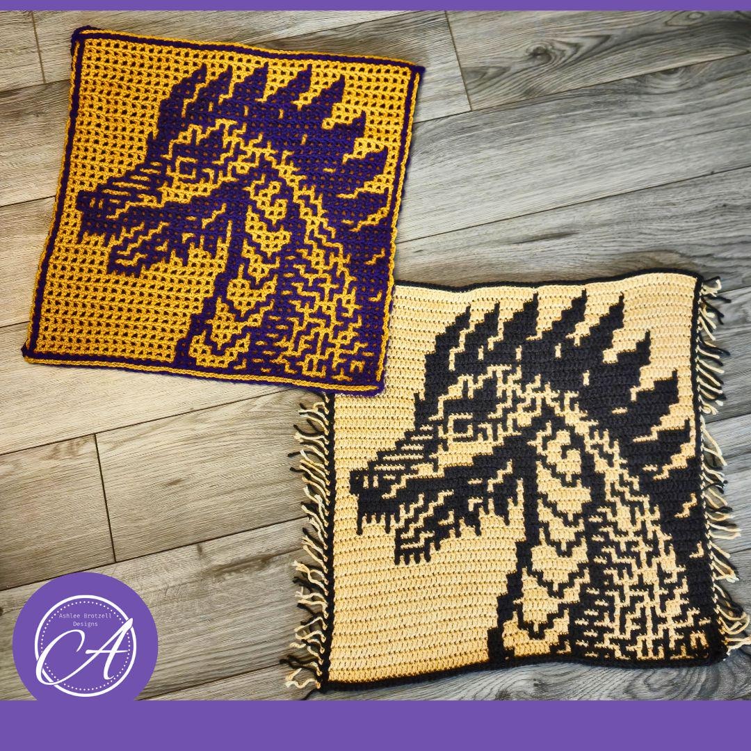 February Dragon. Crochet Patterns & Charts for Large Square in 2025: A ...