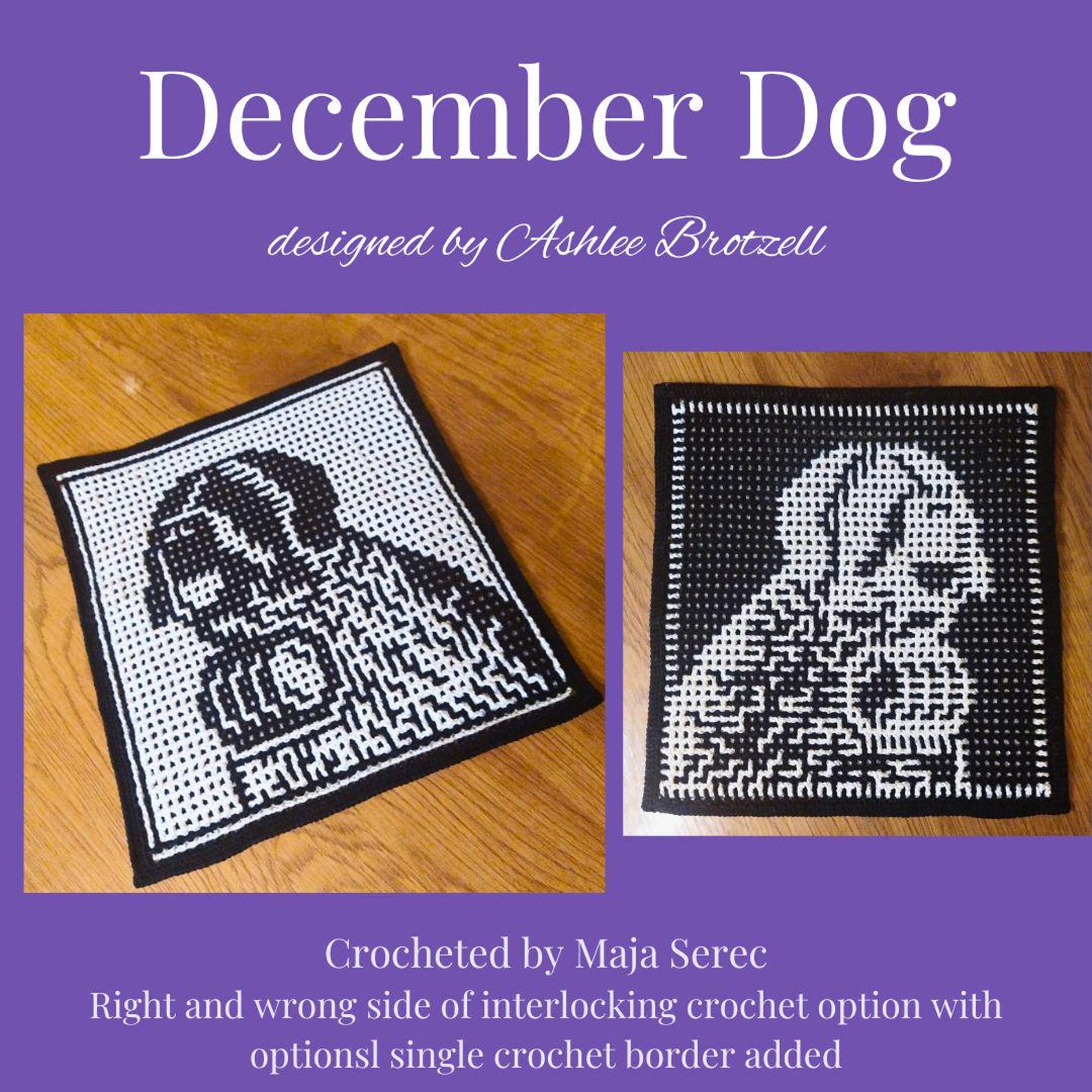 December Dog (st. Bernard) Crochet Pattern: Mosaic & Interlocking ...