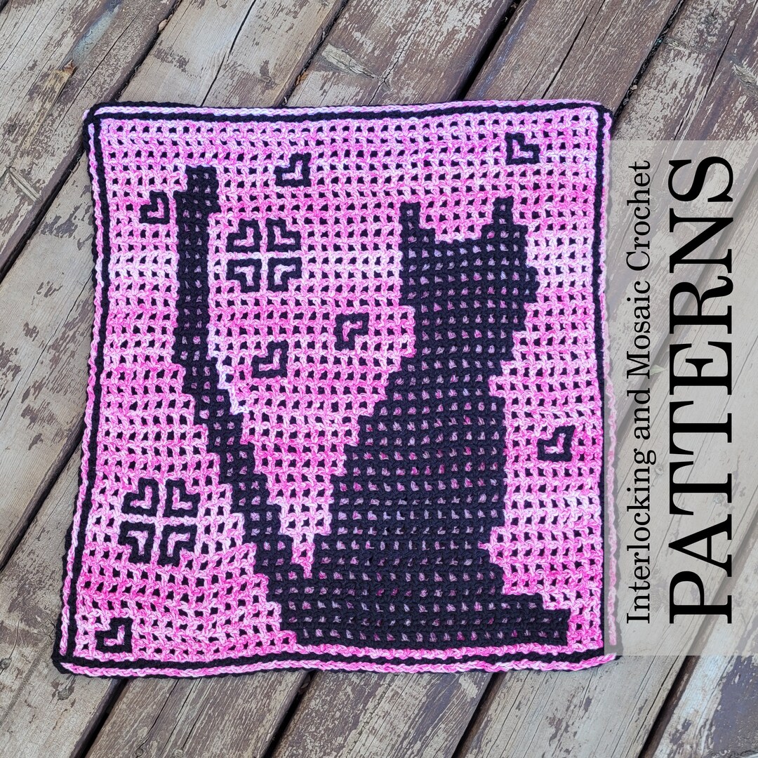 September Cat Crochet Pattern: Mosaic & Interlocking Techniques (PDF ...