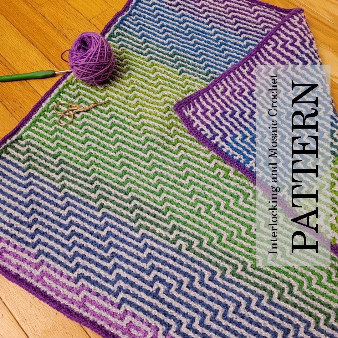 Electric Shock, Crochet Pattern: Interlocking & Mosaic Techniques (PDF ...