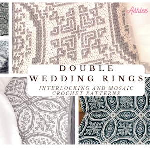 Double Wedding Rings, Crochet Pattern: Interlocking & Mosaic Techniques ...