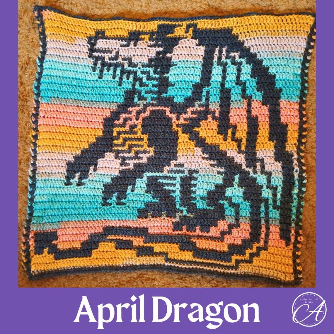April Dragon Crochet Pattern: Mosaic & Interlocking Techniques (PDF ...