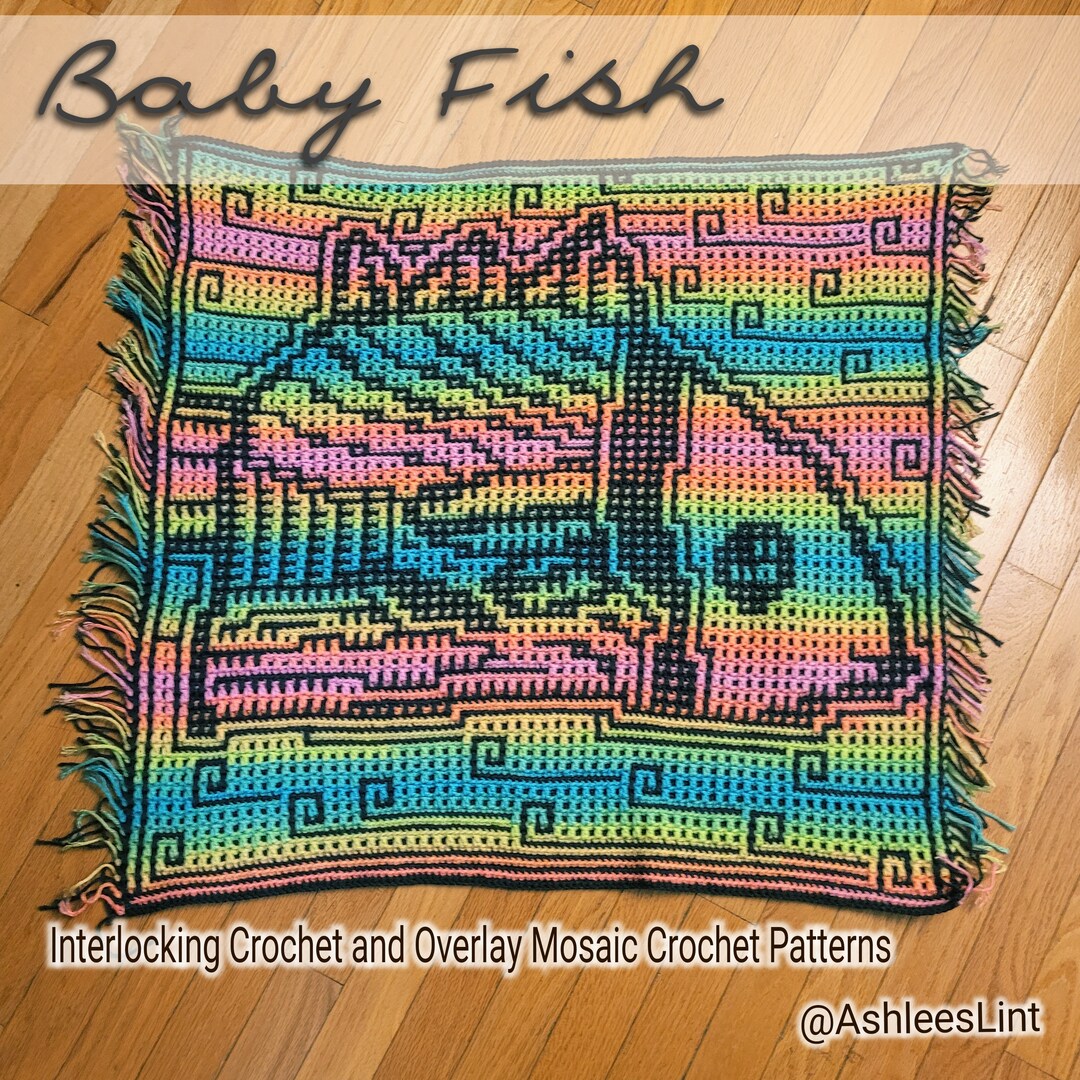 Crochet Pattern: Baby Fish - Interlocking (locked Filet Mesh / LFM) and ...