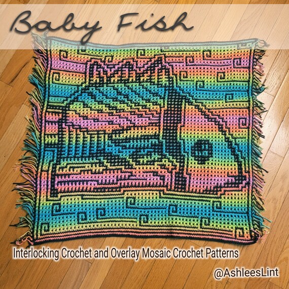 Crochet Pattern: Baby Fish Interlocking Locked Filet Mesh / | Etsy