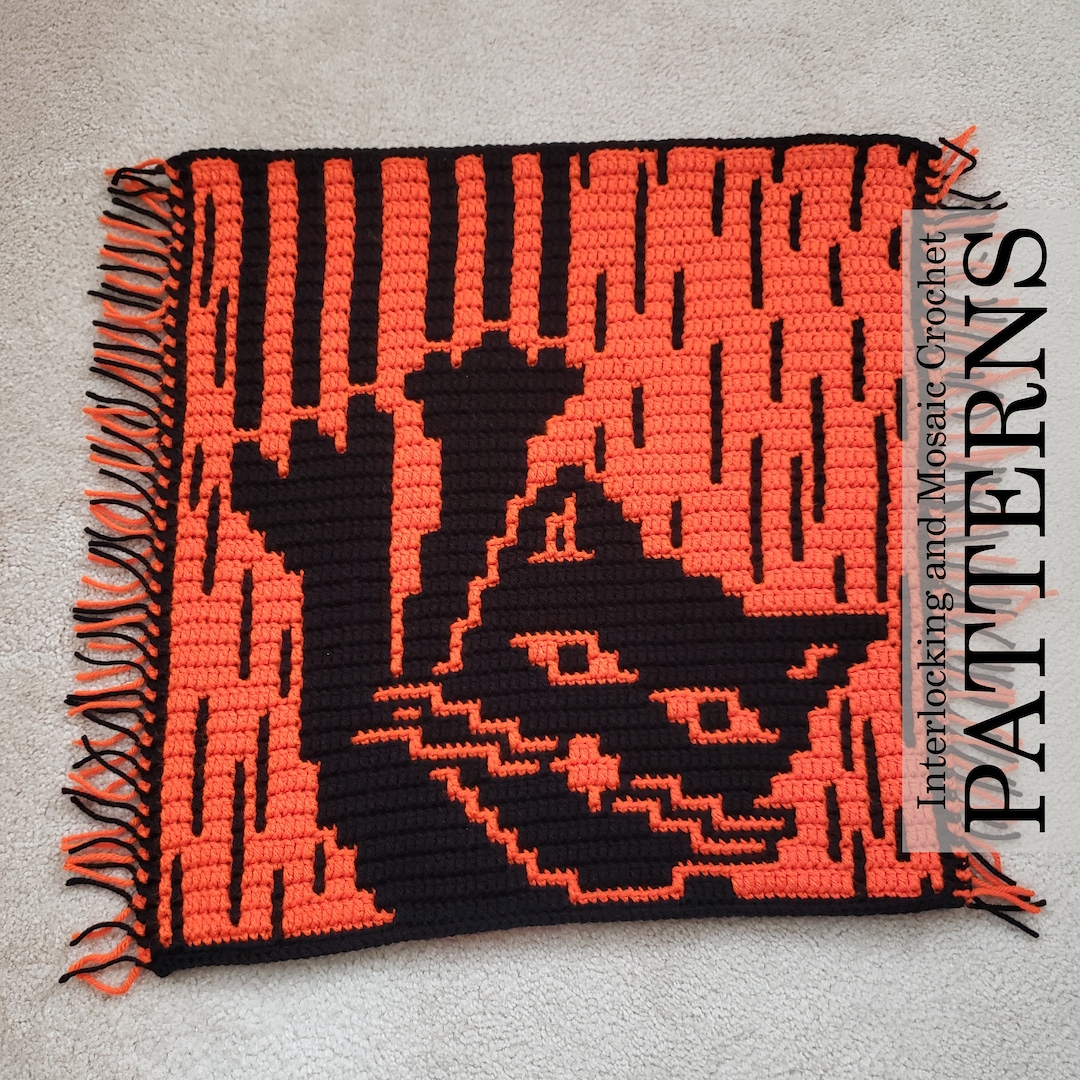 Bonus Scratch Cat, Crochet Pattern: Mosaic & Interlocking Techniques ...