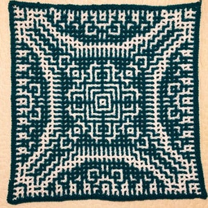 Double Wedding Rings, Crochet Pattern: Interlocking & Mosaic Techniques ...
