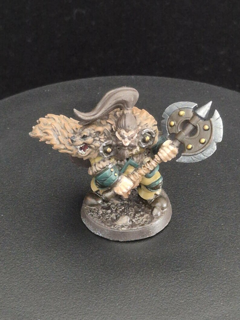 Hand Painted Dwarf Male Barbarian 12 Miniature | Player Character ...
