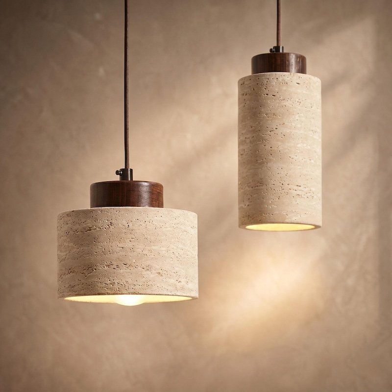 Travertine Pendant Lamp - Etsy