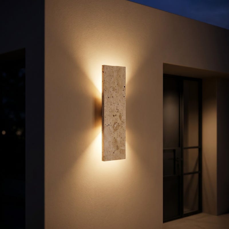 Stone Wall Sconce Outdoor - Etsy