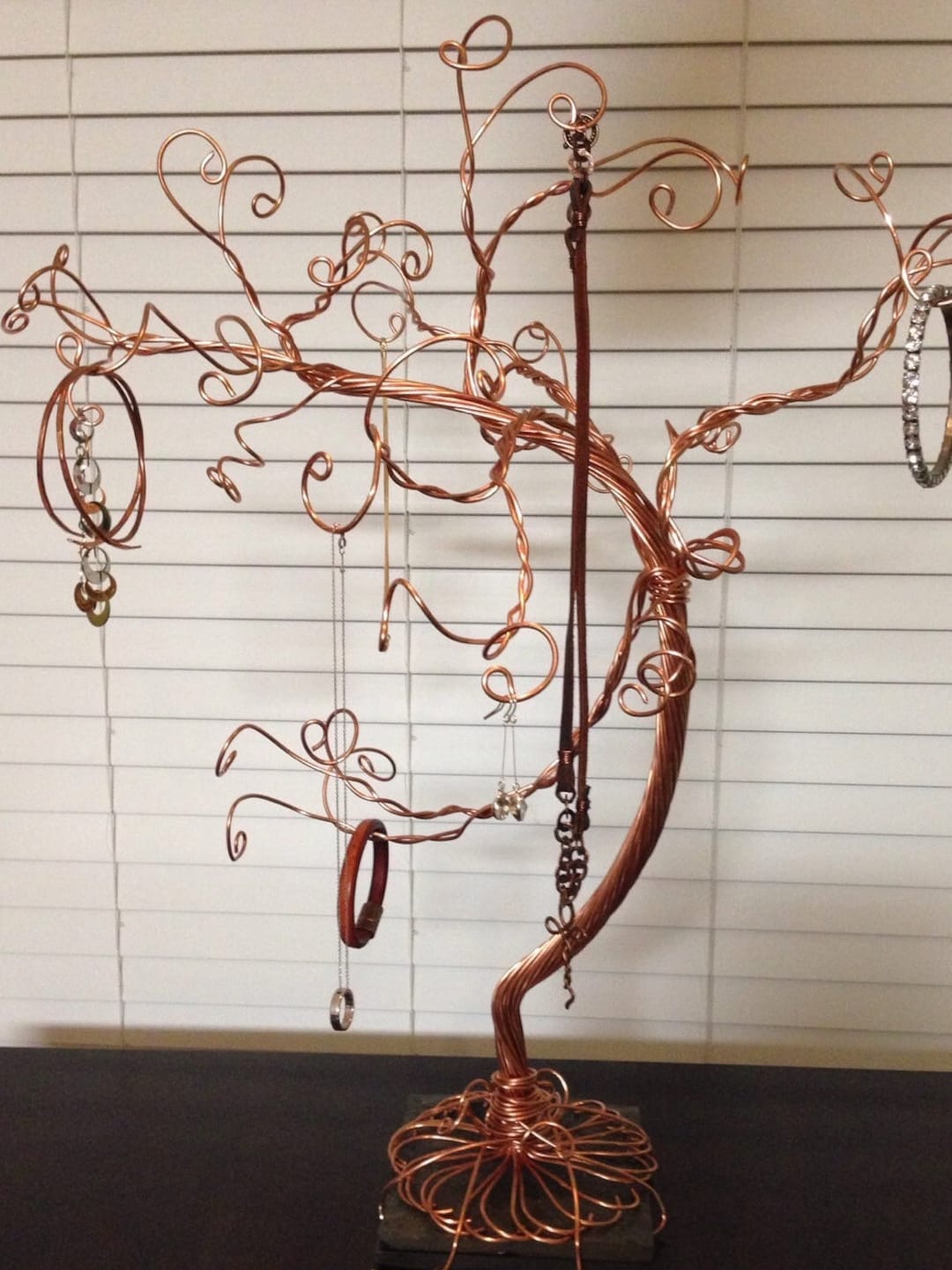 Ornament Jewelry Display Copper Tree Brilliant Color, Medium Size - Etsy