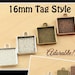 10 Blank 1 Inch SQUARE Cabochon Setting Pendant Trays-25 Mm Photos ...