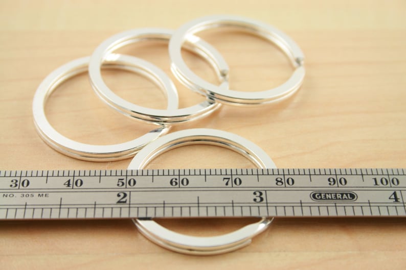 10 - MEDIUM Split Rings for Key Ring, Zipper Pulls, Dog Tags and Key ...