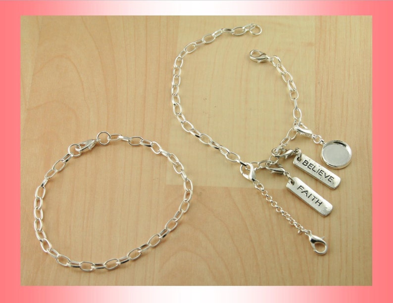 Adjustable Silver Chain Bracelet Silver Bracelet up to - Etsy
