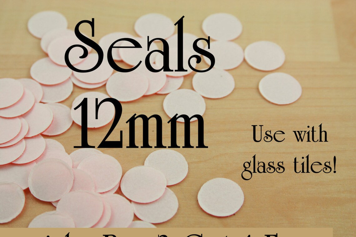 SALE 100 Clear Two Sided Seals 12mm Round. Use With Glass - Etsy