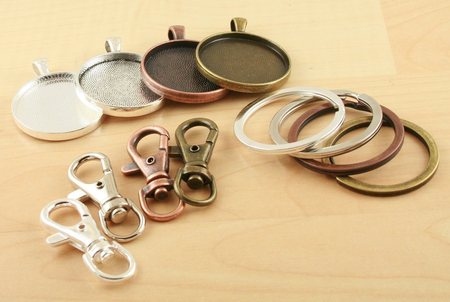 10 25mm 1 Sided Key Ring Making DIY Kit. XL Split Ring | Etsy