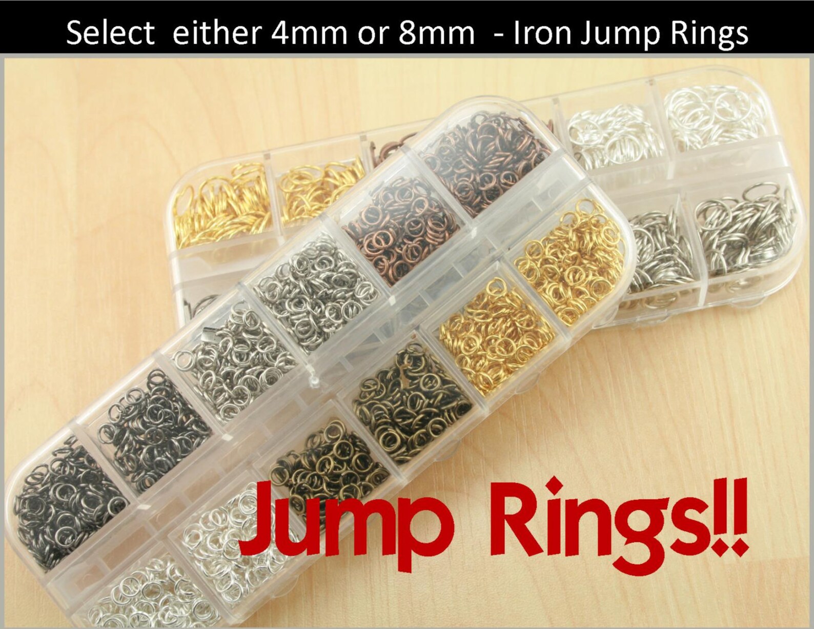 Jump Ring Craft Supply Kit. 4mm or 8mm. Silver Gold Bronze | Etsy