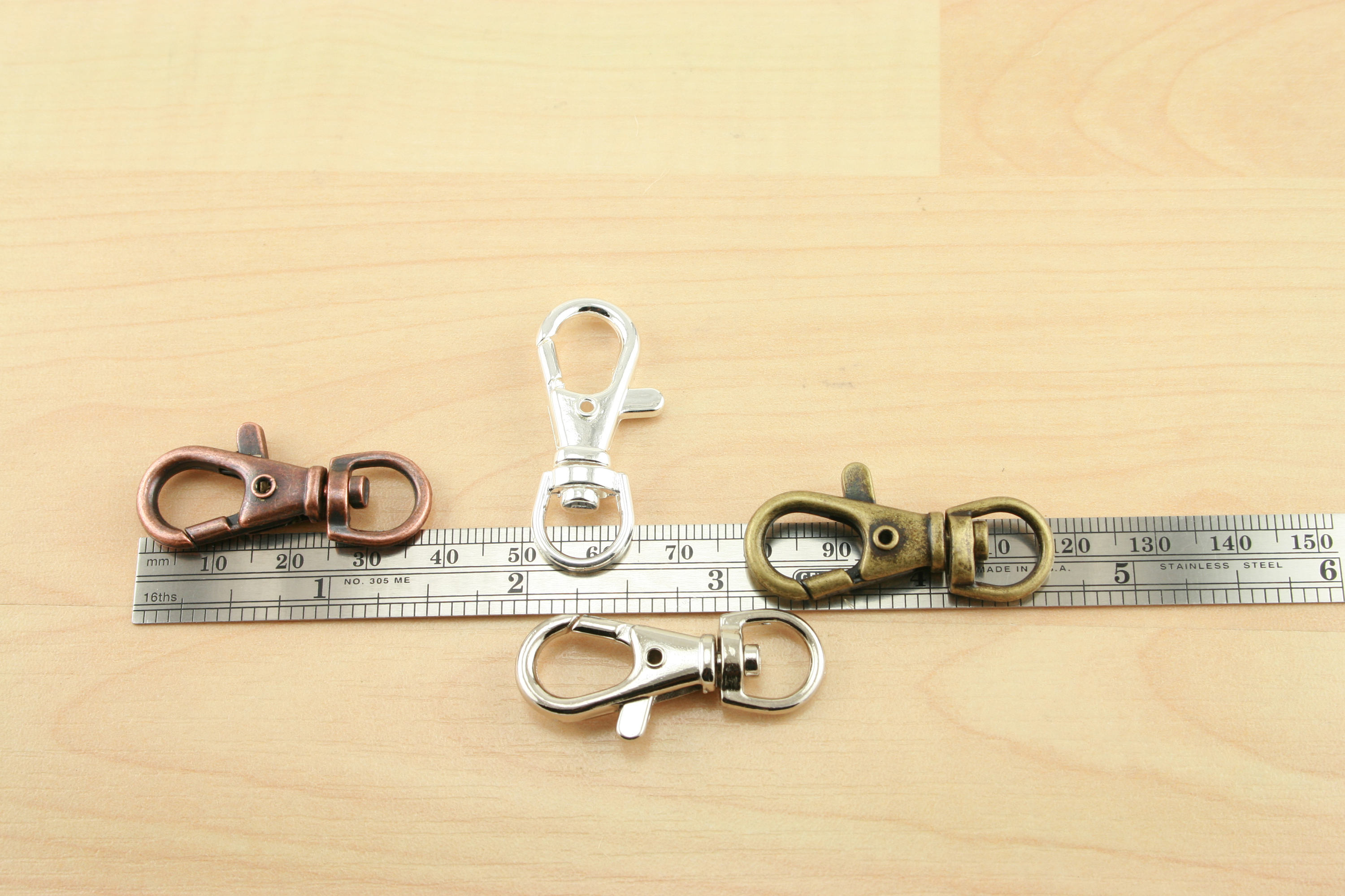100 - 5 Color Options - Large, Swivel Key Ring Clips, Handbag Clips ...