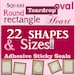 20 - Adhesive Sticky Shapes, Dry Adhesive for Glass Pendants ...