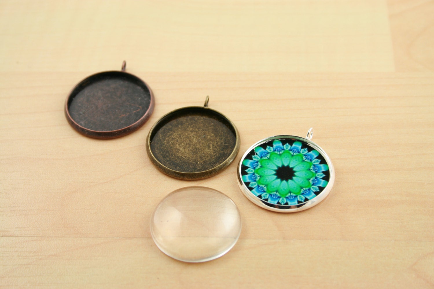 10 Recessed Pendant Tray Charms 25mm PENDANT Style Earring - Etsy