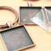 5 KEY Ring Making SETS Blank 1 Inch Square Pendant Trays, Glass Tiles ...