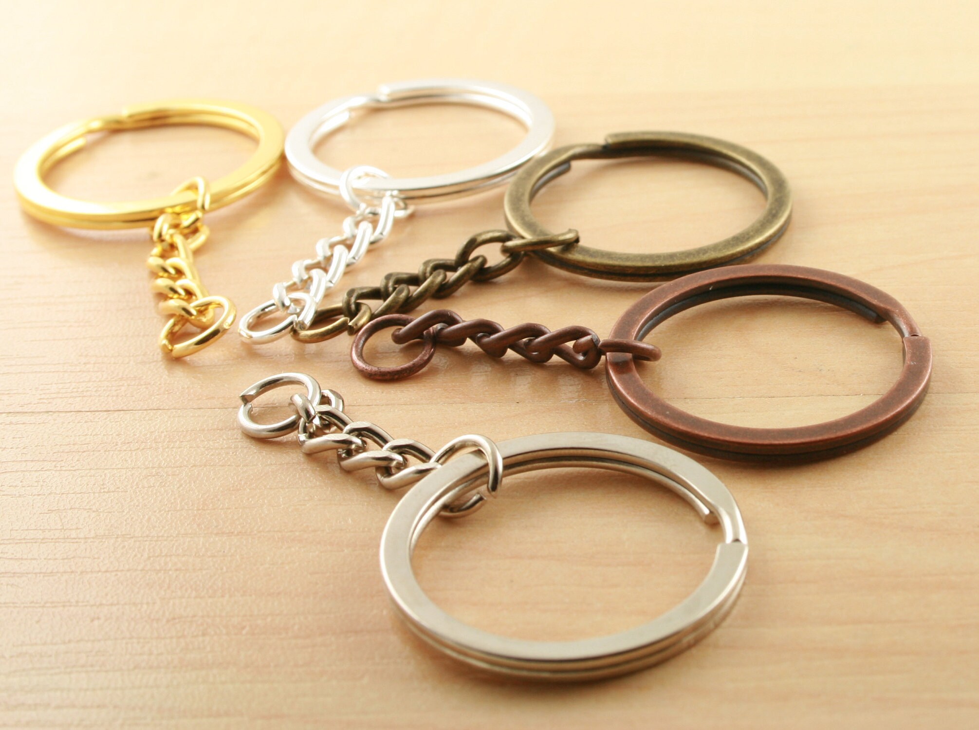 10 Large Key Ring Key Chains 25mm Inside DIY 5 Color - Etsy