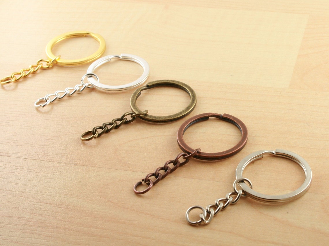 10 Large Key Ring Key Chains 25mm Inside DIY 5 Color - Etsy