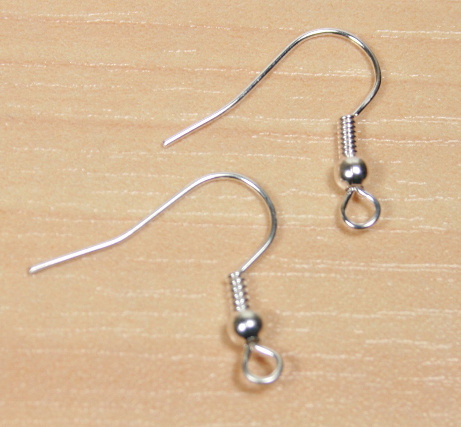 100 Pcs Classic Silver Earring Wires, DIY, Nickel Free, Lead Safe ...