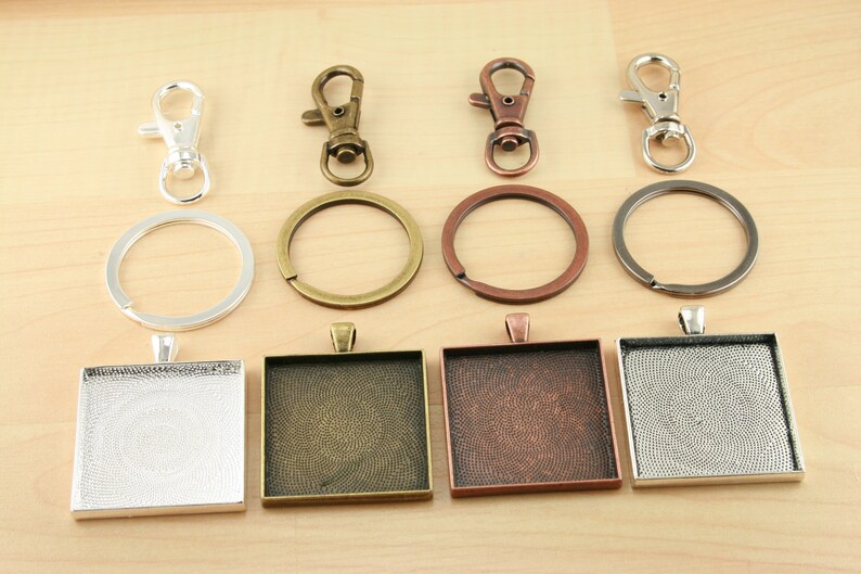 10 Key Ring Making DIY Kit. XL Split Ring 10 Standard Swivel - Etsy