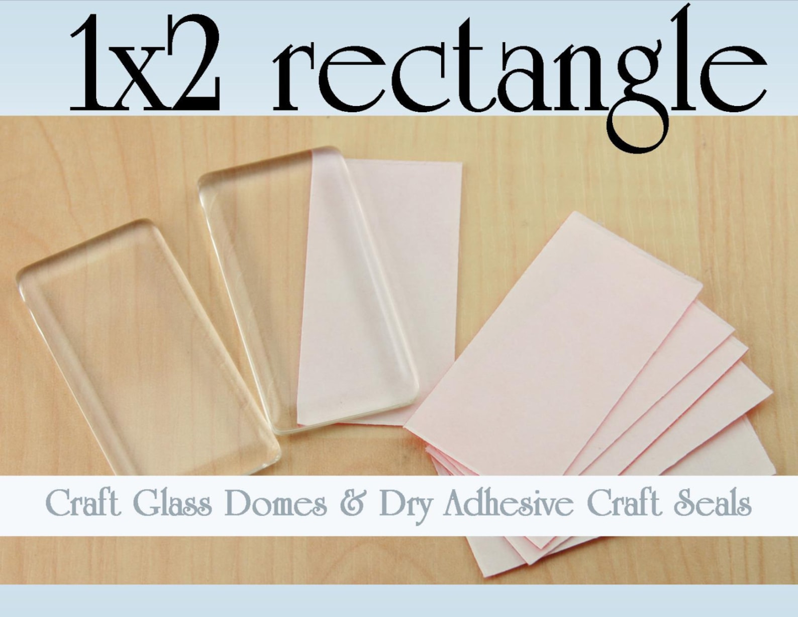 Wholesale 1x2 Rectangle Glass Domes. Craft Glass Flat on Back Side ...