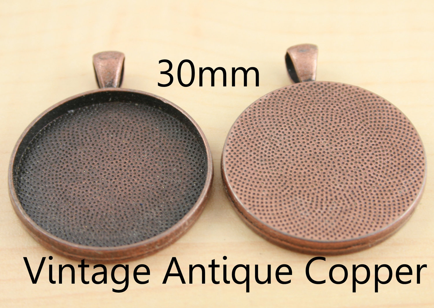10 Large Gun Metal Dog Tag Trays 30mm - Gun Metal, Silver, Antique ...