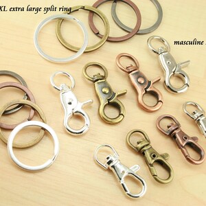Sampler 5 Key Ring Clips Standard Style DIY 4 Color - Etsy
