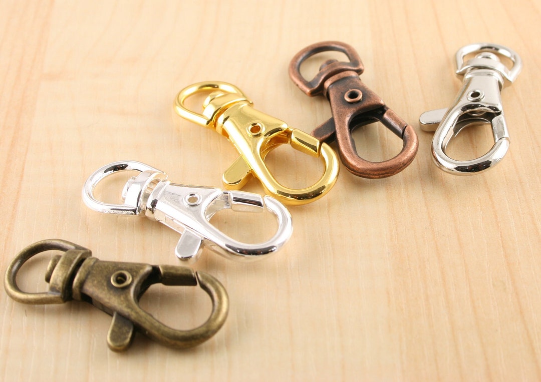 100 - 5 Color Options - Large, Swivel Key Ring Clips, Handbag Clips ...