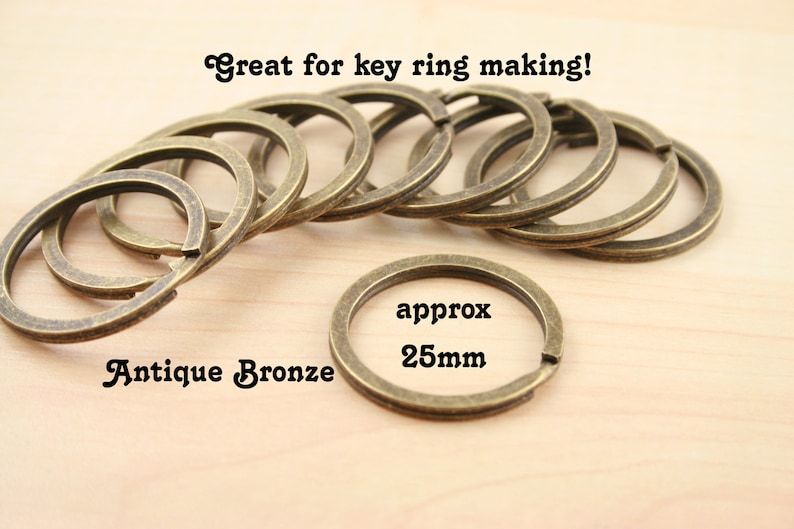 10 - MEDIUM Split Rings for Key Ring, Zipper Pulls, Dog Tags and Key ...