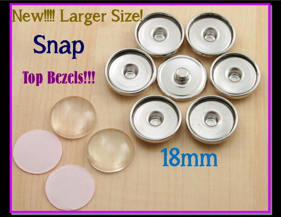 New Larger Size. 10 DEEP WELL Snap Top One Piece 18mm Bezel - Etsy