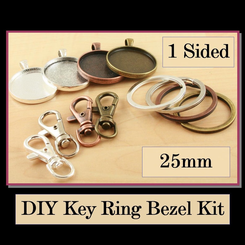 10 25mm 1 Sided Key Ring Making DIY Kit. XL Split Ring 10 - Etsy