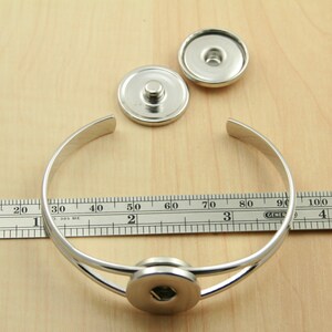 Open Style Bracelet Bangle Snap Base - DIY. Works With Snap Jewelry ...