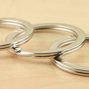 10 Key Ring Making DIY Kit. XL Split Ring, 10 Standard Swivel Clips ...