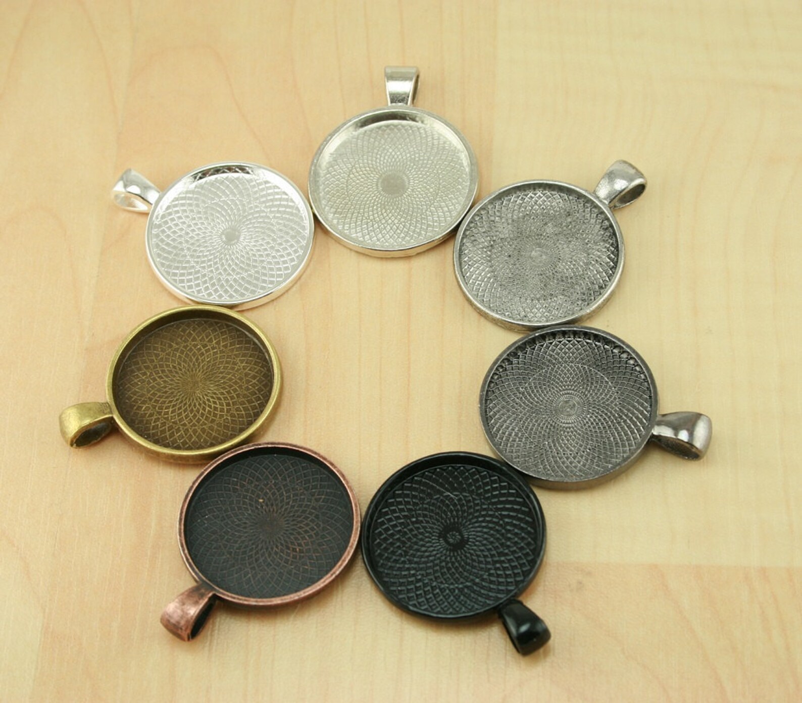 20 Kits-25mm. GLASS (20), PENDANTS (20), 1 Inch SEALS (20 or 40 ...
