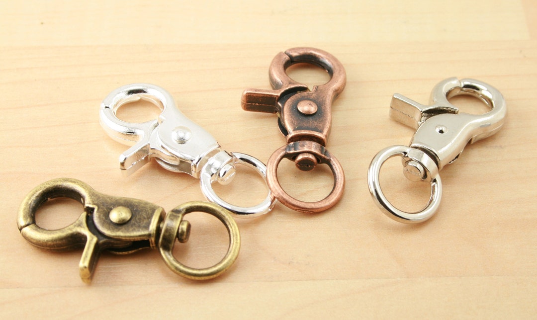 The "masculine" Key Ring Clips - 10 - 4 Color Options - Lg, Swivel ...