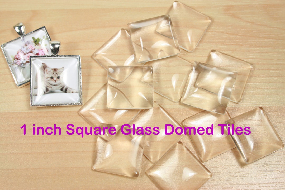 Square 1 Inch Glass - 1 Inch Square Craft Glass Tiles - Square Glass ...